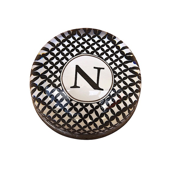 Two's Company | Office | Twos Company Round Glass Initial N Paper ...
